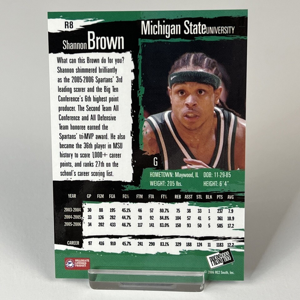 2006 Press Pass Reflectors /500 Shannon Brown #R8 Rookie RC Lakers Cavs ...