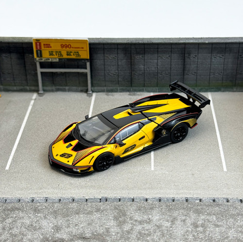 HH 1:64 Yellow Scale Essenza SCV12 Racing Sports Diecast Alloy Model ...