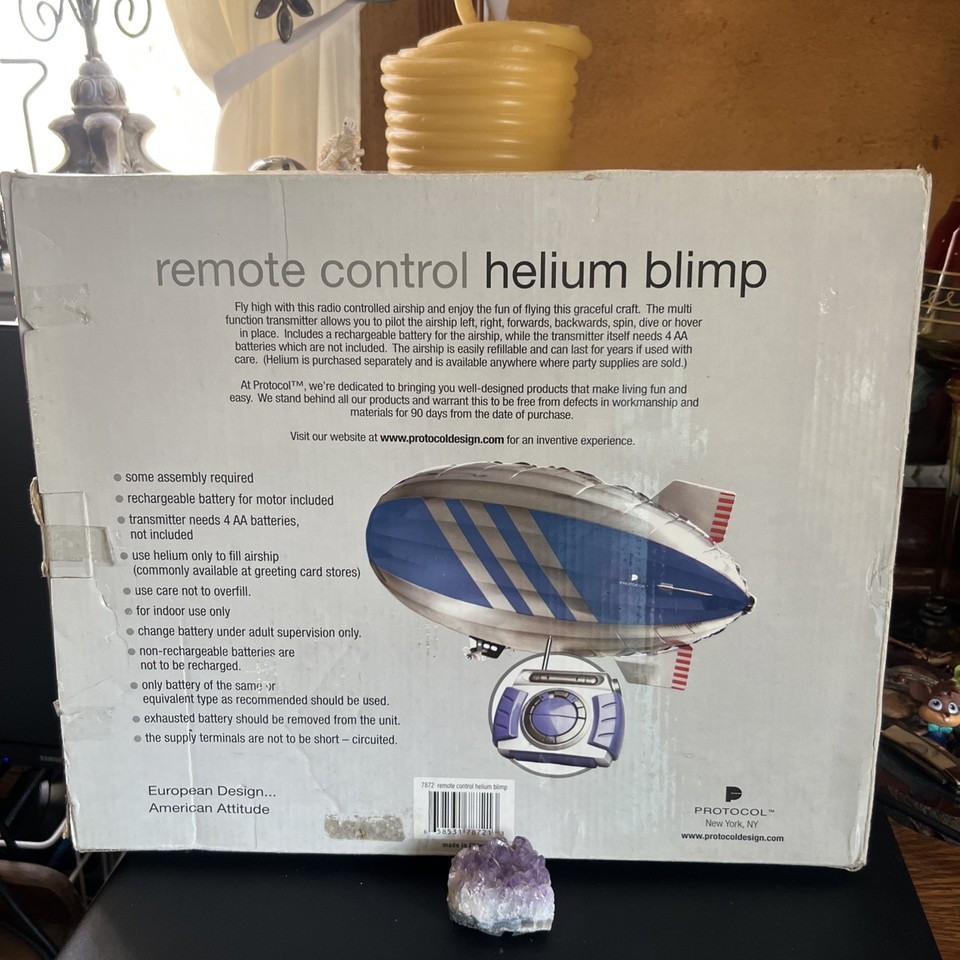 Protocol Remote Control Helium Blimp – 27MHz RC Airship New in Box ...