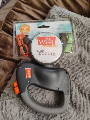 Wigzi Dual Doggie Gel Handled Zero Tangle Retractable Leash | eBay