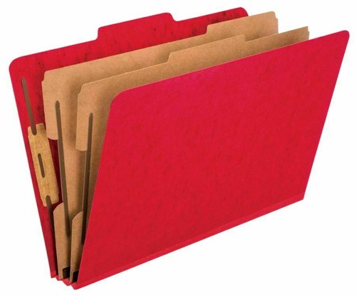 Pendaflex - Classification Folders - Legal - 2 Dividers - Bright Red ...
