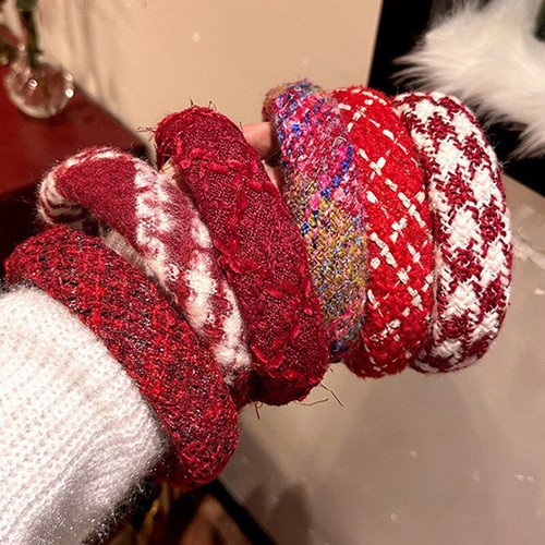 Korean Retro Elegant Embroidery Sponge Headband Sweet Temperament Hair ...