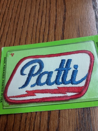 Patti Blue Red White Vintage Name Patch (Cursive Letters) NOS | eBay