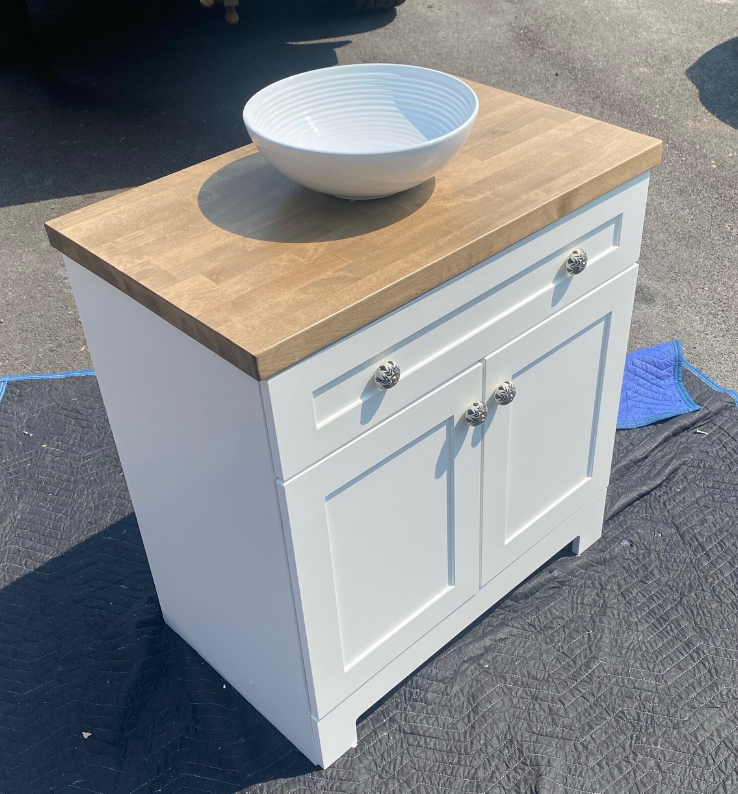 Custom butcher block vanity | eBay