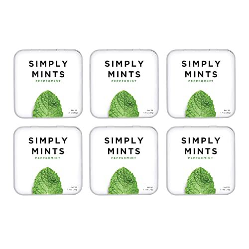 Simply Mints | Peppermint Breath Mints | Pack of Six 180 Pieces Total ...