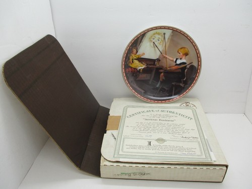 Vintage Norman Rockwell "Serious Business" 1987 Plate w/ COA | eBay