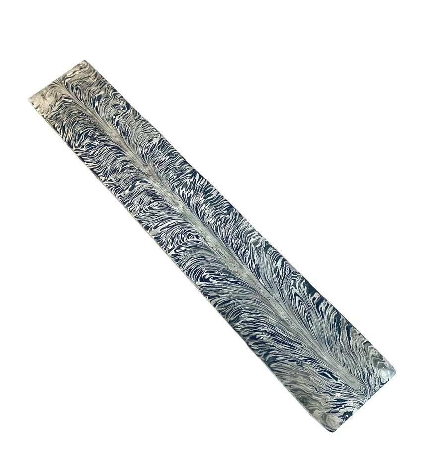 Premium Feather Damascus Steel Billet Bar 30x5cm Bush Crafts Knife ...