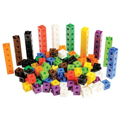 100x 2cm Snap Linking Cubes - Counting Interlock Building Maths Early ...