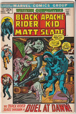 Western Gunfighters #11 Marvel Comics 1972 "Black Rider Apache Kid Kid ...