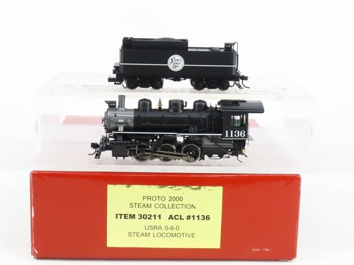 HO Scale Proto 2000 Heritage 30211 ACL USRA 0-6-0 Steam #1136 - BAD ...