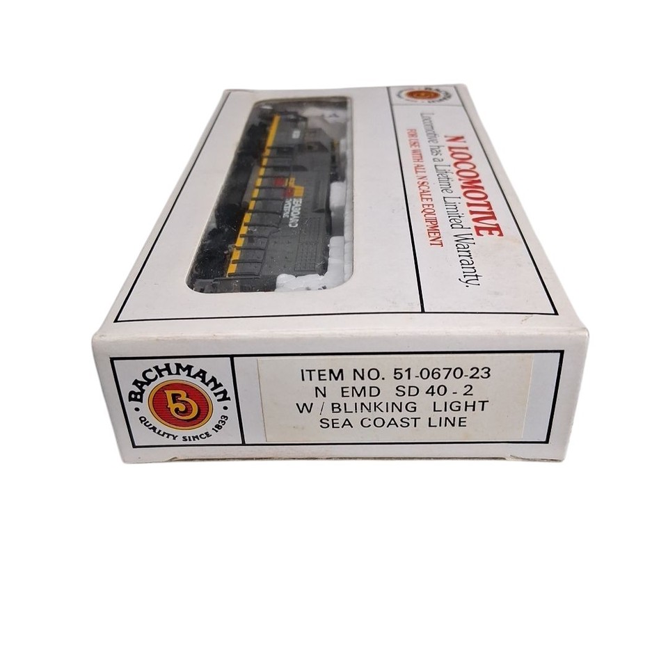 (B) Vintage Bachmann N Scale SD40-2 Seaboard System Diesel 8130 Loco ...