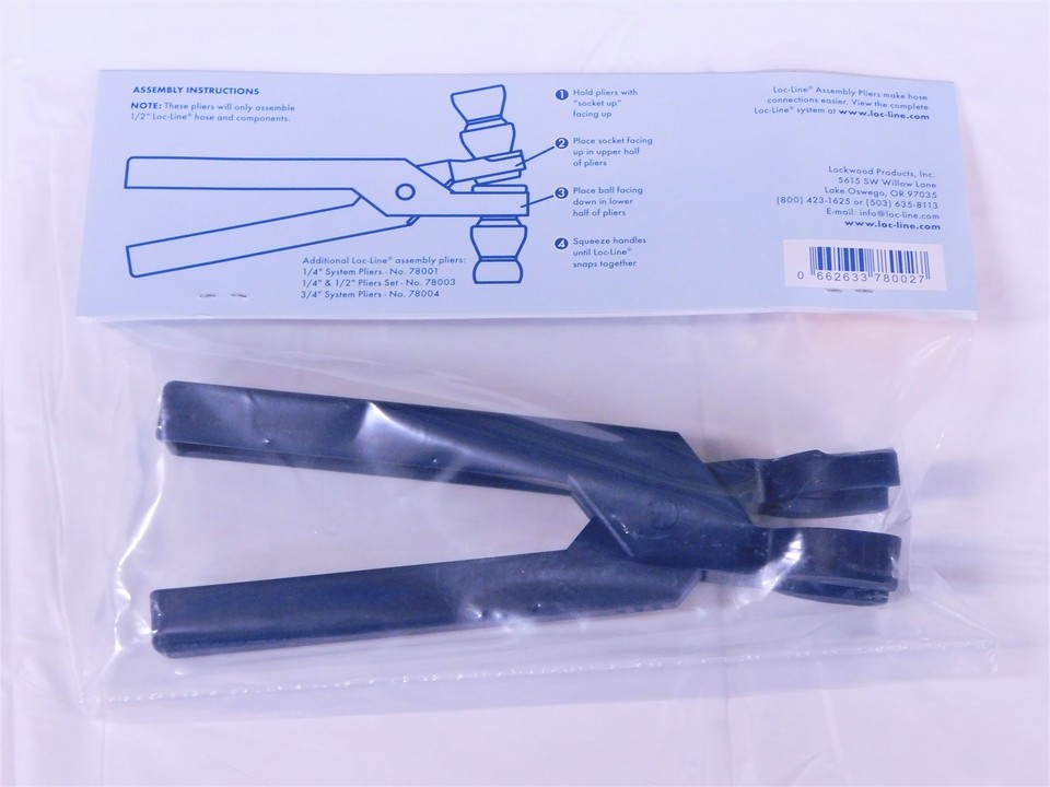 NEW LOC-LINE 78002 1/2" HOSE ASSEMBLY PLIERS FOR MODULAR COOLANT ...