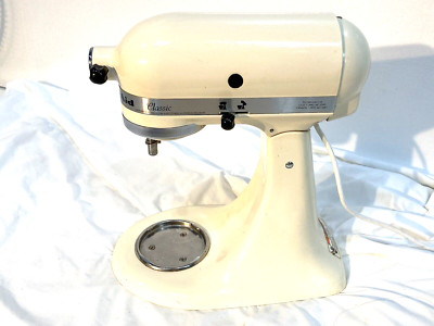 Kitchen Aid Classic creame color White Mixer Model # K45SS 10 Speed ...