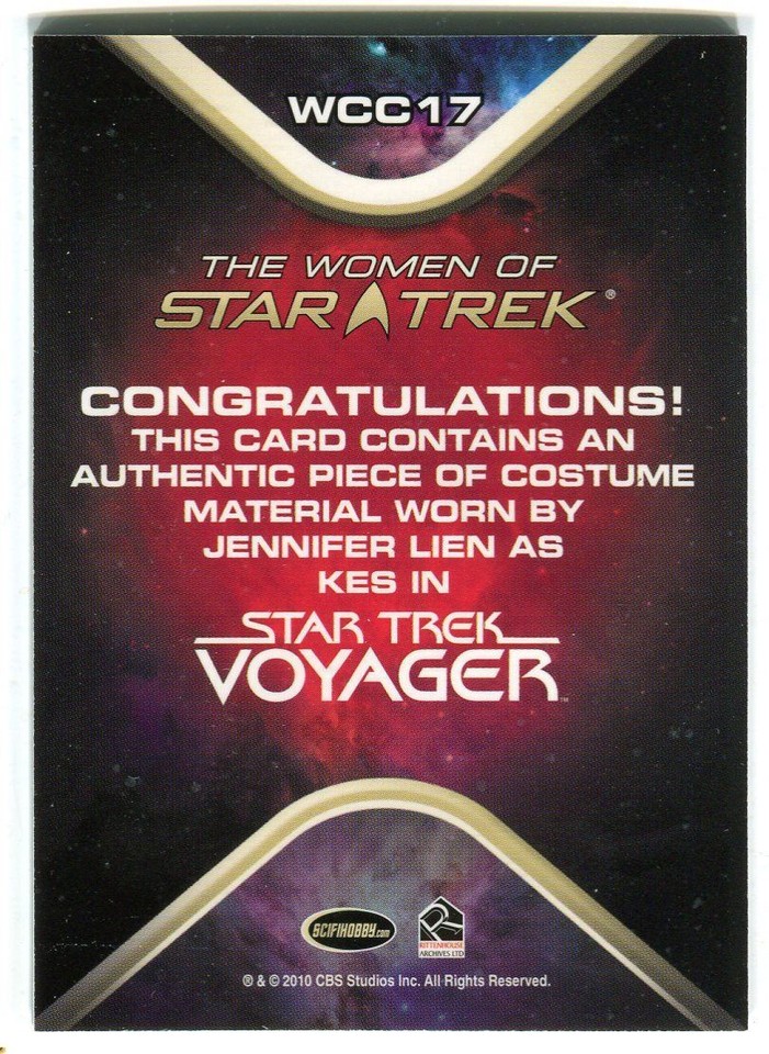 The Women of Star Trek WCC17 Jennifer Lien as Kes Costume Card | eBay