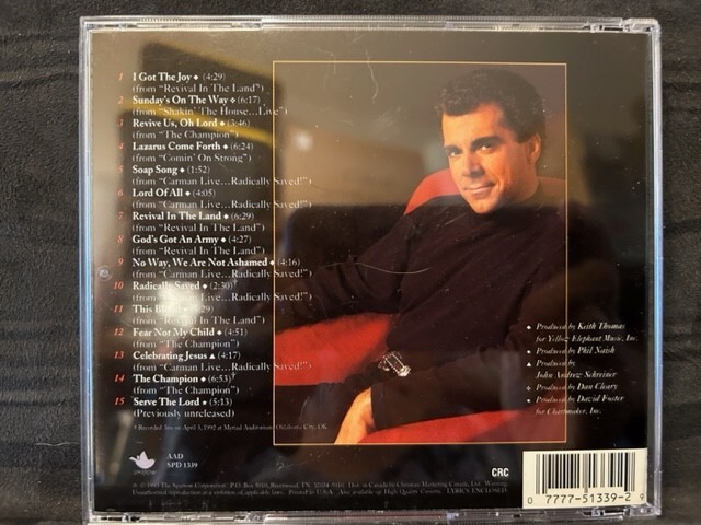 The Absolute Best by Carman (CD, Mar-1993, Sparrow Records) for sale ...