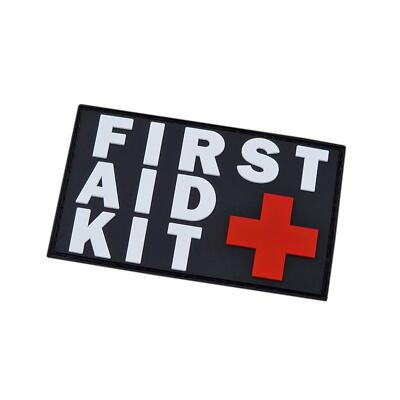 first aid kit IFAK PVC black red and white rubber patch | eBay
