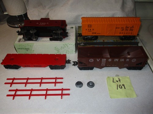 4 Marx O gauge cars,Virginian,ACL,Santa fe box,caboose lot 109 | eBay