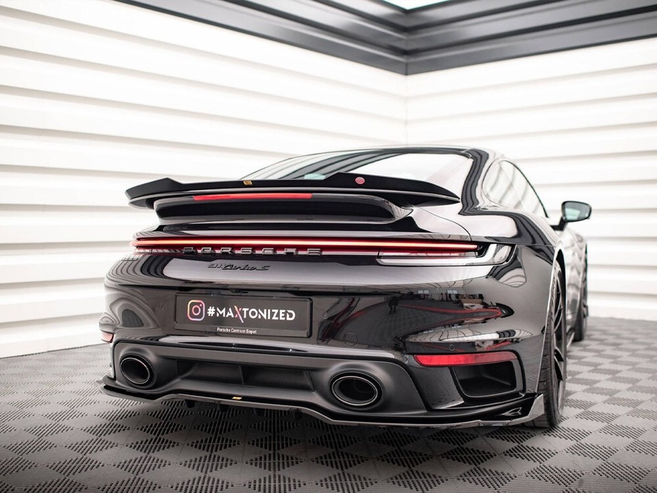 For Porsche 911 Turbo S 992 Maxton Design Spoiler Wing Extension Gloss ...