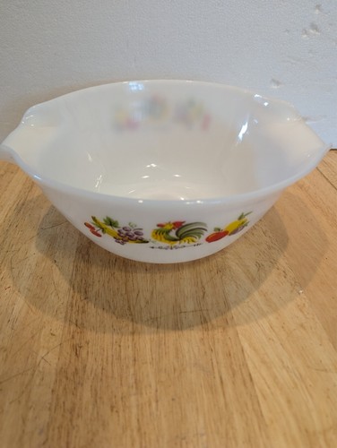 VTG Anchor Hocking Fire King Chanticleer Rooster Cinderella 10" Mix ...