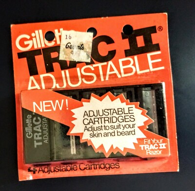 Gillette Trac II Adjustable Cartridges 4 New in Package | eBay