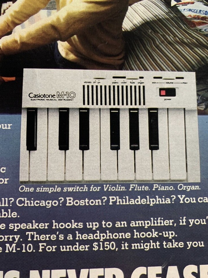 1980 Vintage Print Ad Casio Casiotone M10 Home Keyboard | eBay