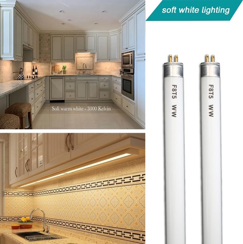(6 Pack) F8T5/WW 12’ ’ Linear Fluorescent Light Bulb 8W Warm White T ...
