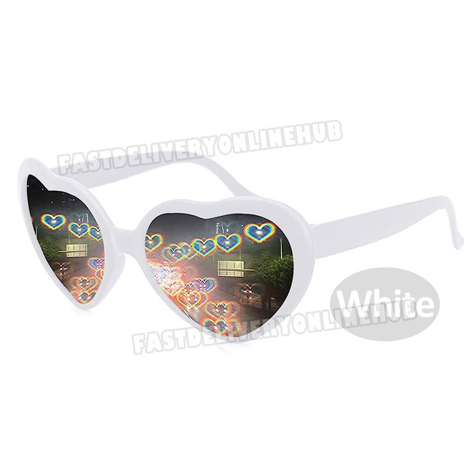 Effect Glasses Heart-shaped Heart Diffraction Glasses Lights Become ...