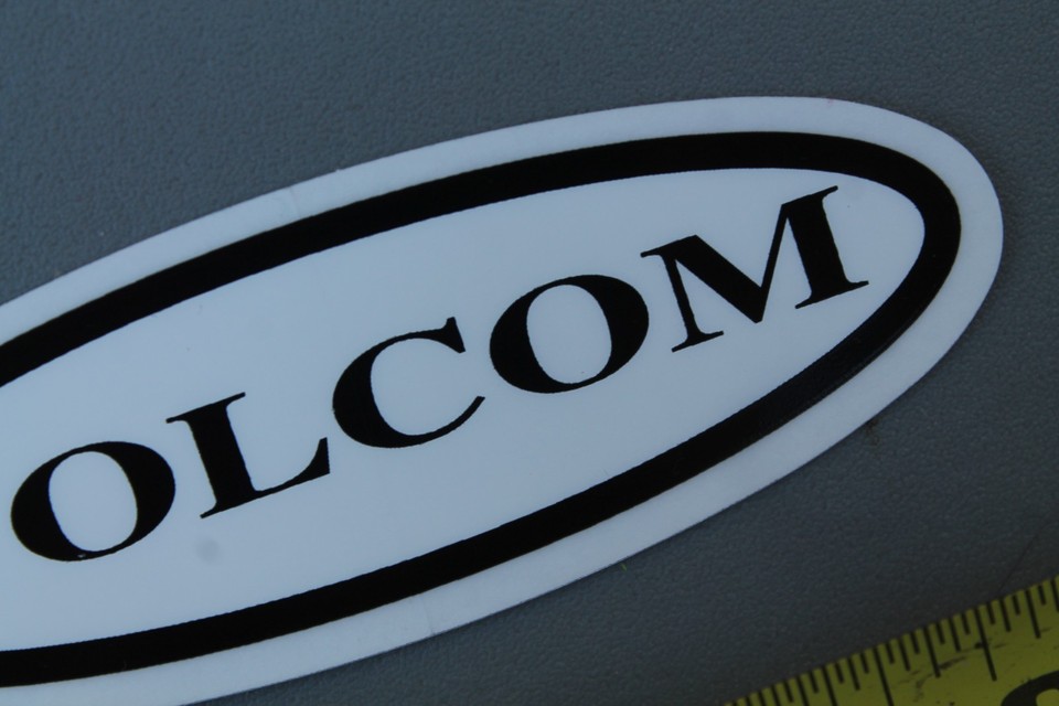 Volcom Stone Black White Oval Surf Skate Punk Rock OG VC3 Skateboarding ...