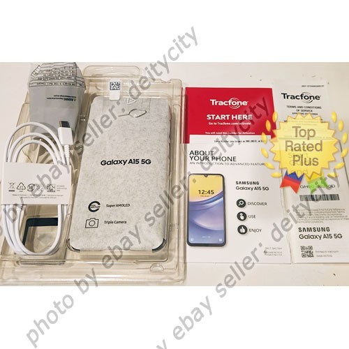 Tracfone Samsung Galaxy A15 5G 6.5" 64GB 50MP Android Open Box NEW with ...