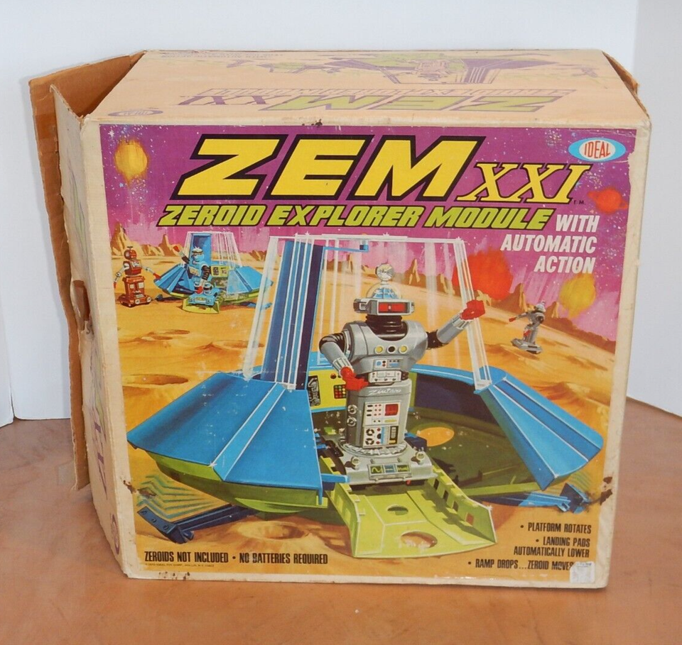 VERY RARE 1970 IDEAL ZEROIDS ZEM XXI ZEROID EXPLORER MODULE, WITH BOX ...