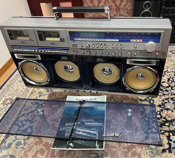 Vintage SHARP GF-1000 THE SEARCHER-W Large Double Boombox Stereo Tape Recorder 1 for sale online ...