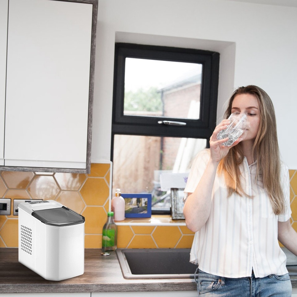 Portable Ice Maker Machine Countertop 33Lbs/24H Self-cleaning with ...