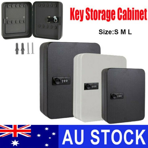 New Metal Key Storage Cabinet Combination Lock Wall Mounted Lockable ...