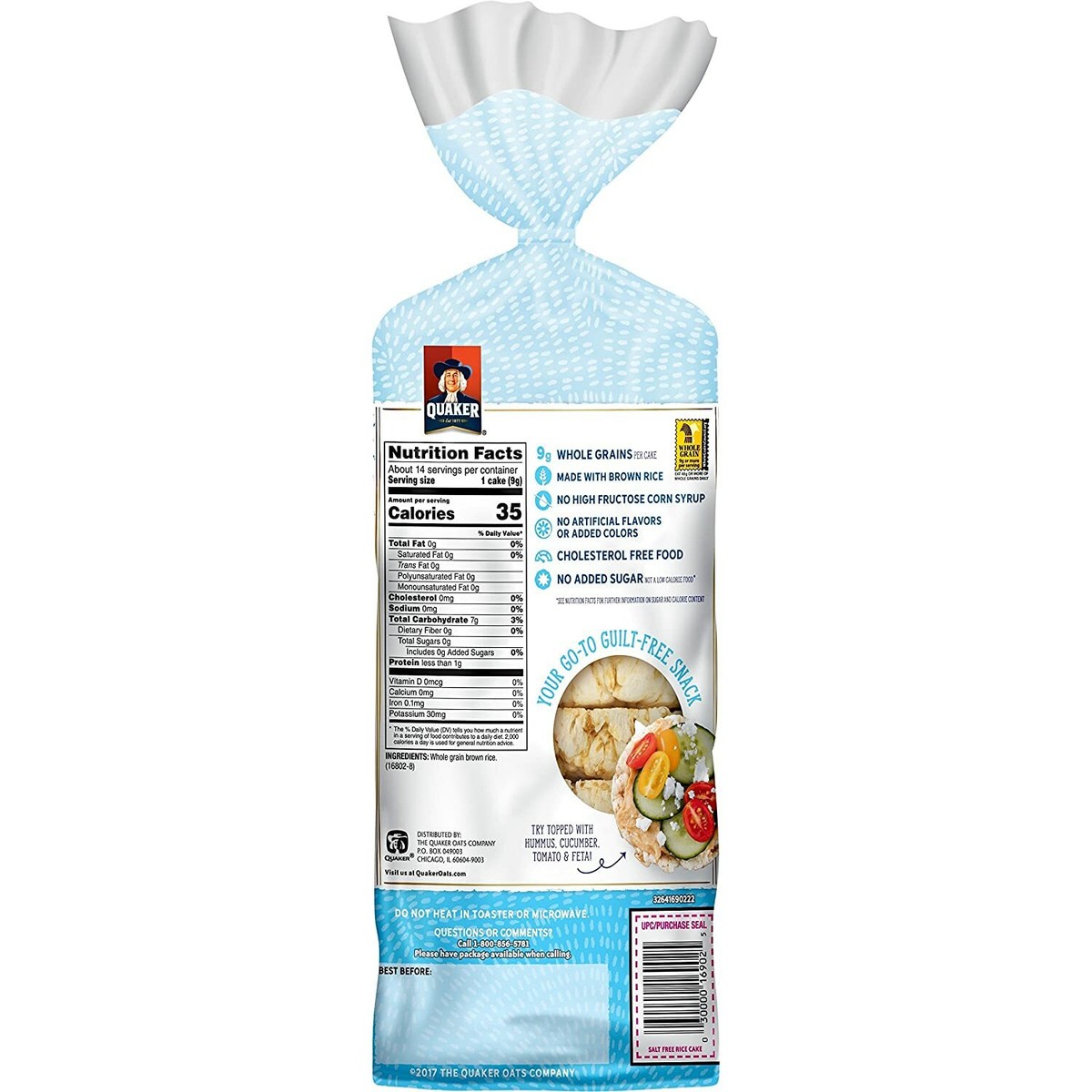 Quaker Rice Cakes Nutrition Calories In Rice Cakes From Quaker