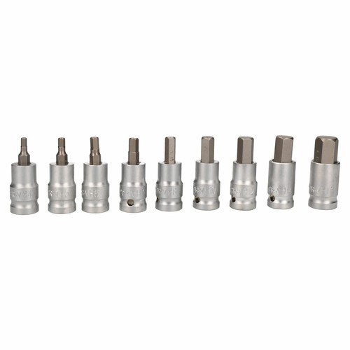1/2" Drive Shallow Metric Hex / Allen Key Bit Socket 4mm - 17mm 9pcs ...