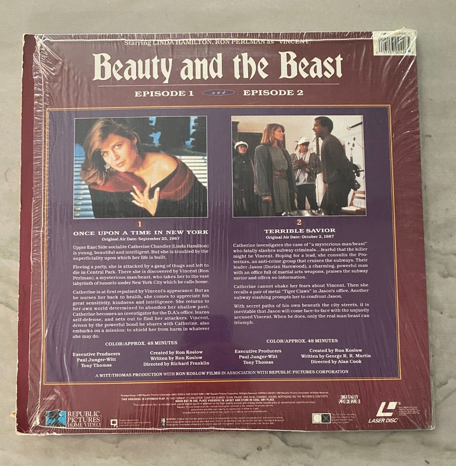 LASERDISC BEAUTY AND THE BEAST EPISODE 1 AND 2 1991 REPUBLIC PICTURES ...