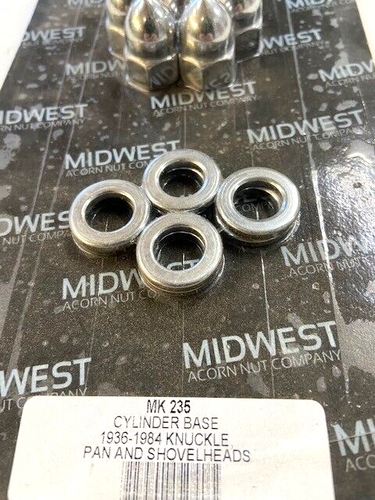Chrome Cylinder Base Acorn Nut Set For Harley Knuckle Shovel Pan 1936 ...