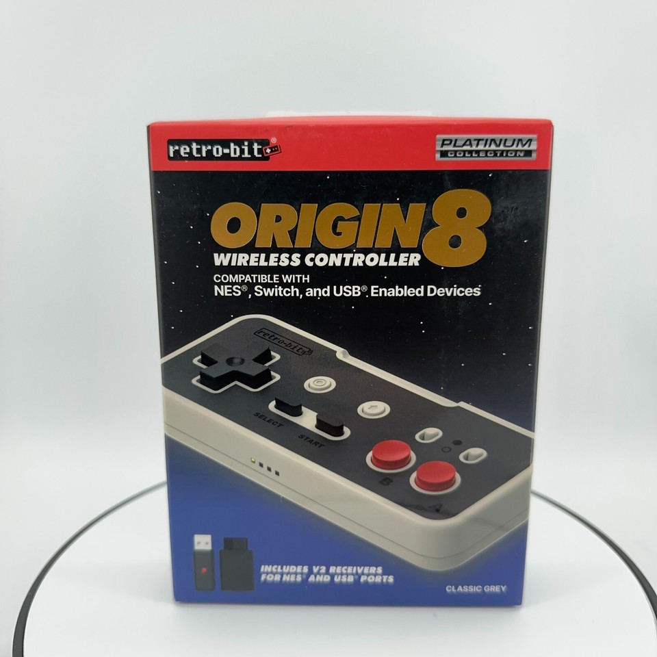 Retro-Bit Origin8 2.4 GHz Wireless Controller for Nintendo NES/Switch ...