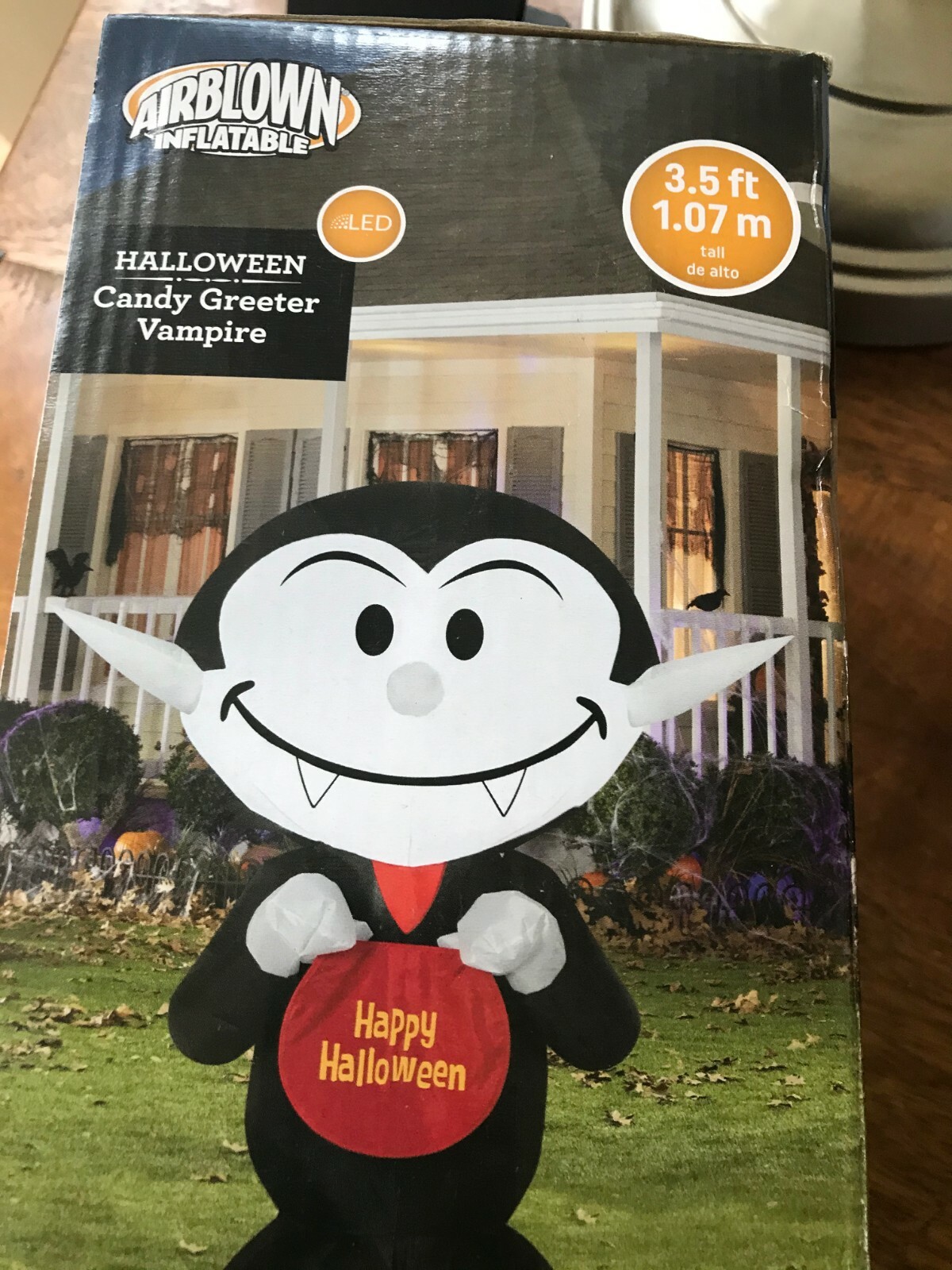 Candy Greeter Vampire Halloween Airblown Inflatable GEMMY 3.5 ft RARE ...