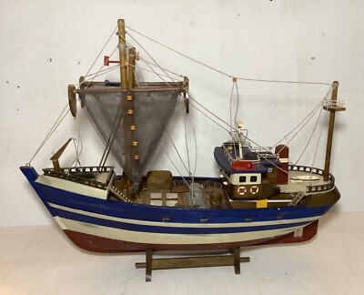 Great Briton or French coastal trawler Boat Wooden Fishing Model 18 ...