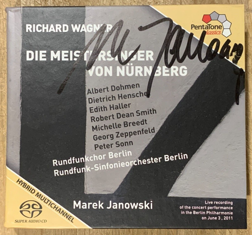 Signed MAREK JANOWSKI Richard Wagner Meistersinger Pentatone 4 SACD Box ...