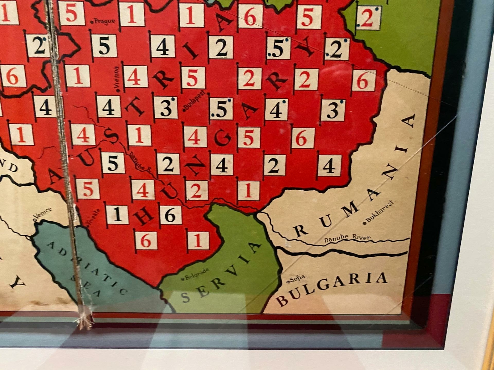 Vintage Antique 'Game Of The War Of Wars' Game Board 1900s Europe Rare ...
