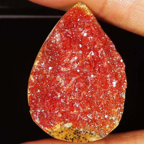 88.00 CT 100% Natural Vanadinite Druzy Pear Cabochon 27x37x11 mm ...