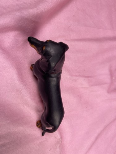Vintage Dachshund Weiner Dog Statue Lifelike Black and Brown Dog Figure ...