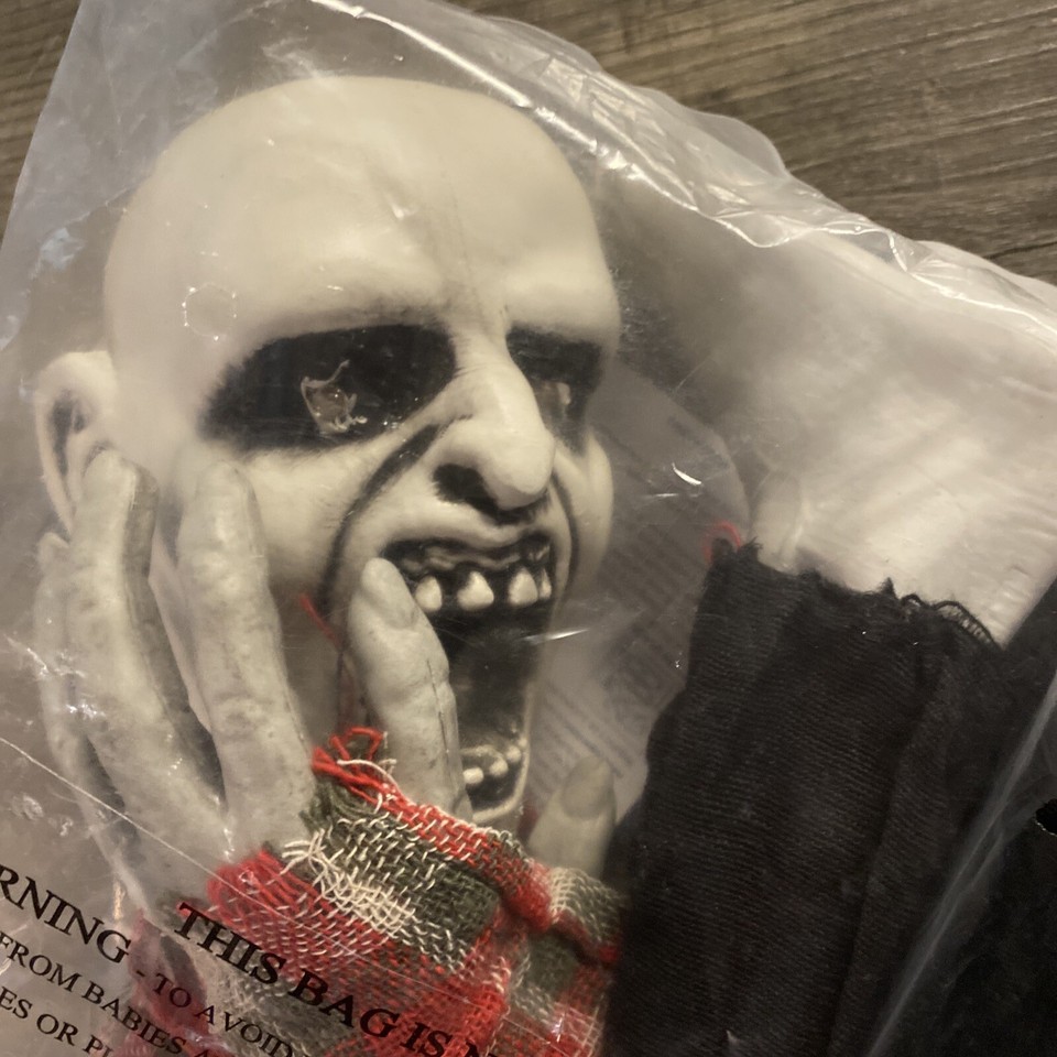 Floating Animatronic Halloween Zombie Creature with Red Light Accents ...