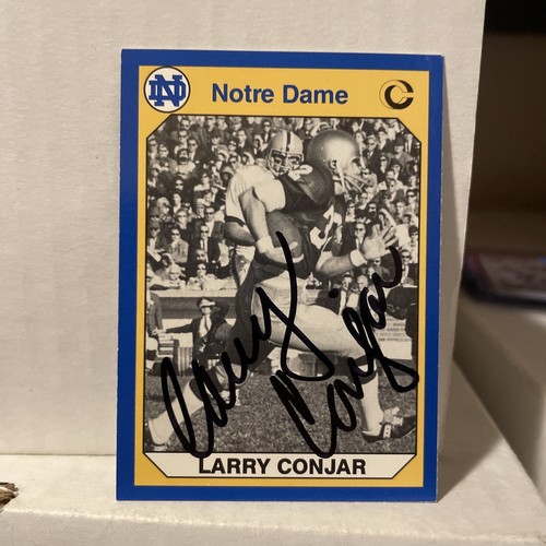 Larry Conjar Notre Dame Fighting Irish Autographed Card | eBay