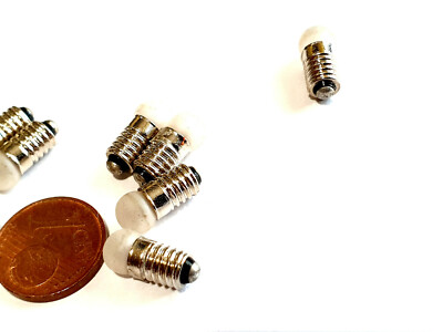 12 Model Making Small Bulbs 6mm Ball Socket E5.5 16V 50mA Matte (Rare ...