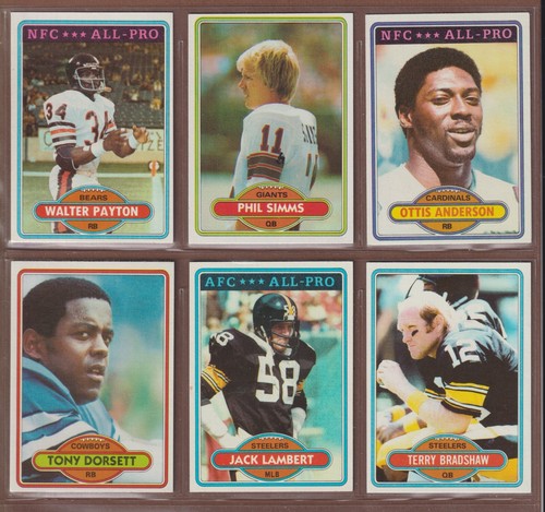 1980 Topps FOOTBALL COMPLETE Set (1-528) Simms - Anderson Rookie - 706🔥 ...