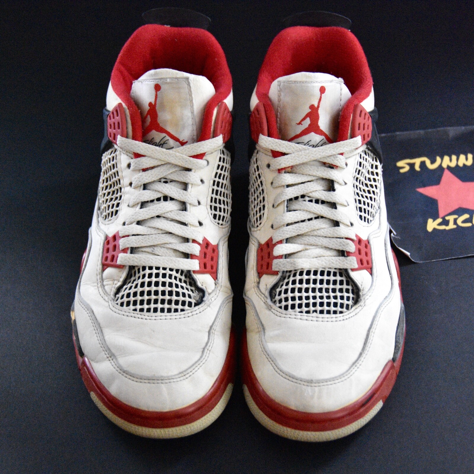 ORIGINAL 1989 Nike Air Jordan 4 FIRE RED size 7.5 RARE metallic kaws ...