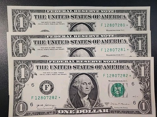 3 Consecutive Star Notes 2017A F (Atlanta) $1 Crisp | eBay